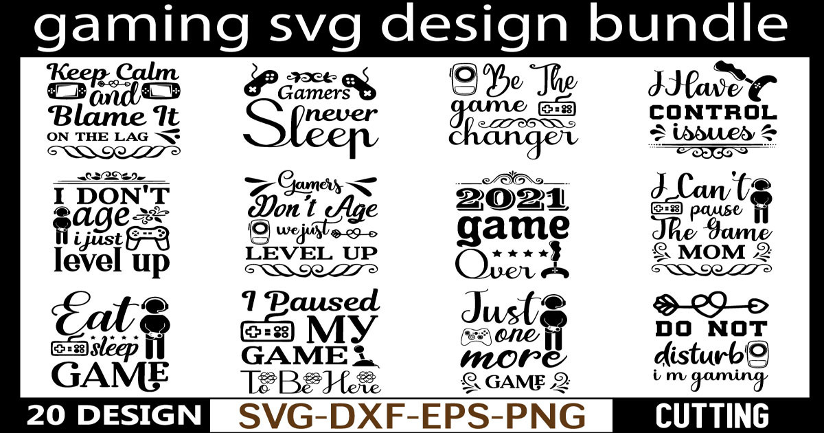 Gaming SVG Design Bundle Bundle · Creative Fabrica
