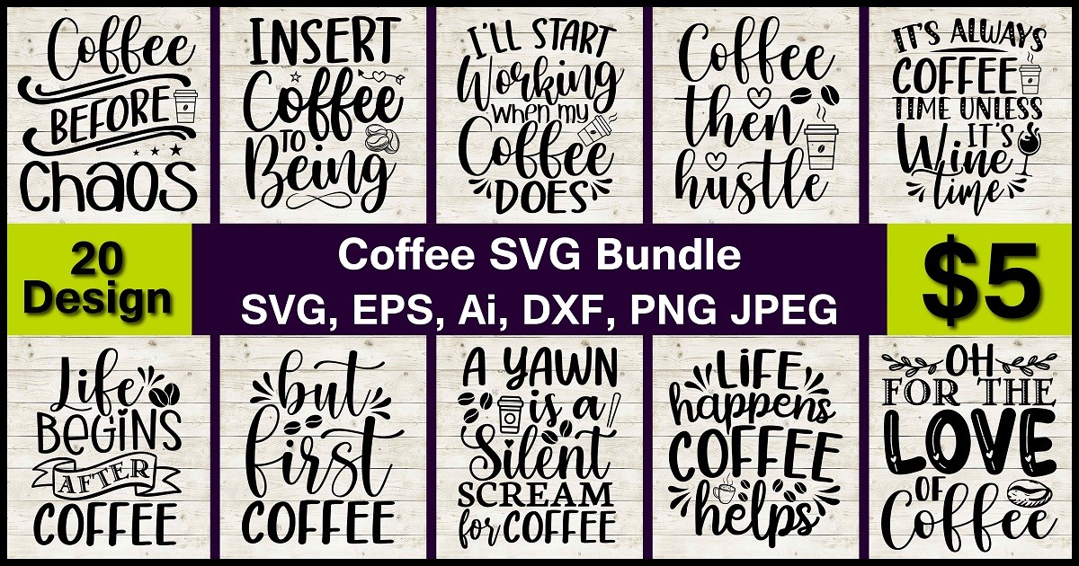 Coffee SVG Bundle Bundle · Creative Fabrica