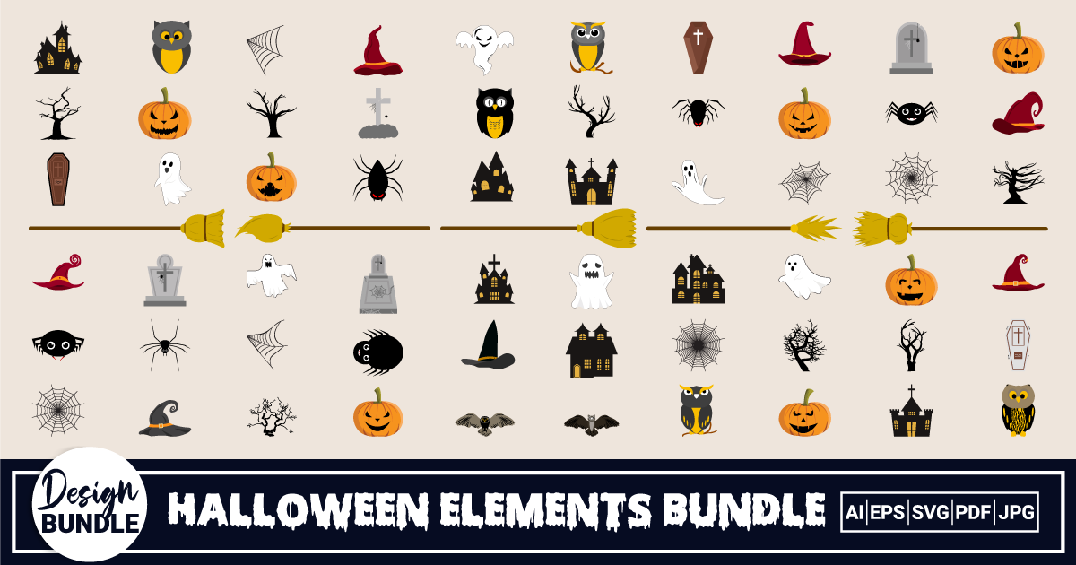 Halloween Elements Bundle Bundle · Creative Fabrica