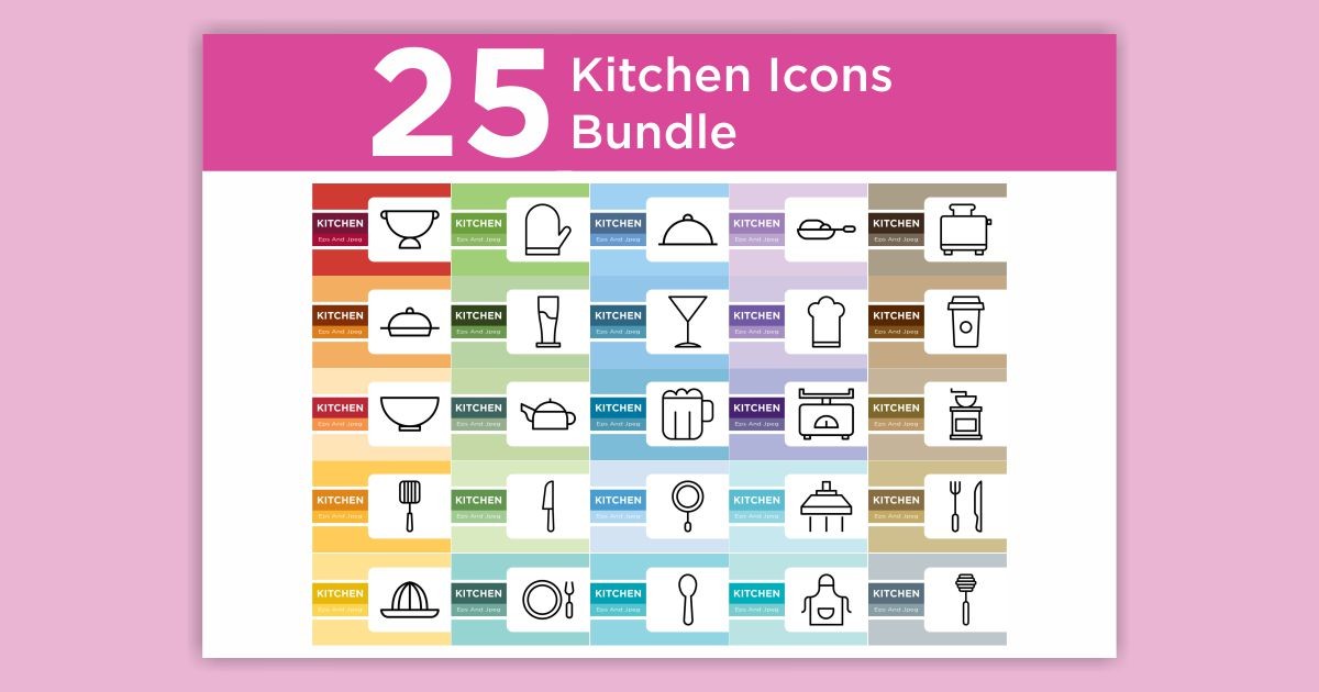 Kitchen Icon Bundle 1 Bundle · Creative Fabrica