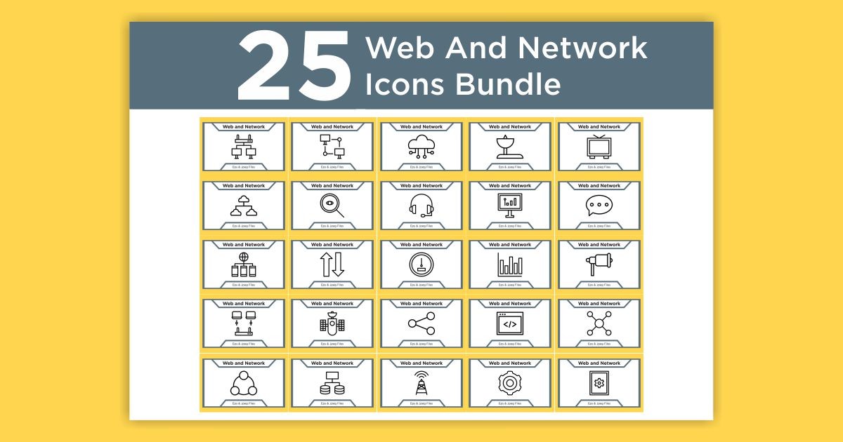 Web and Network Icon Bundle 1 Bundle · Creative Fabrica