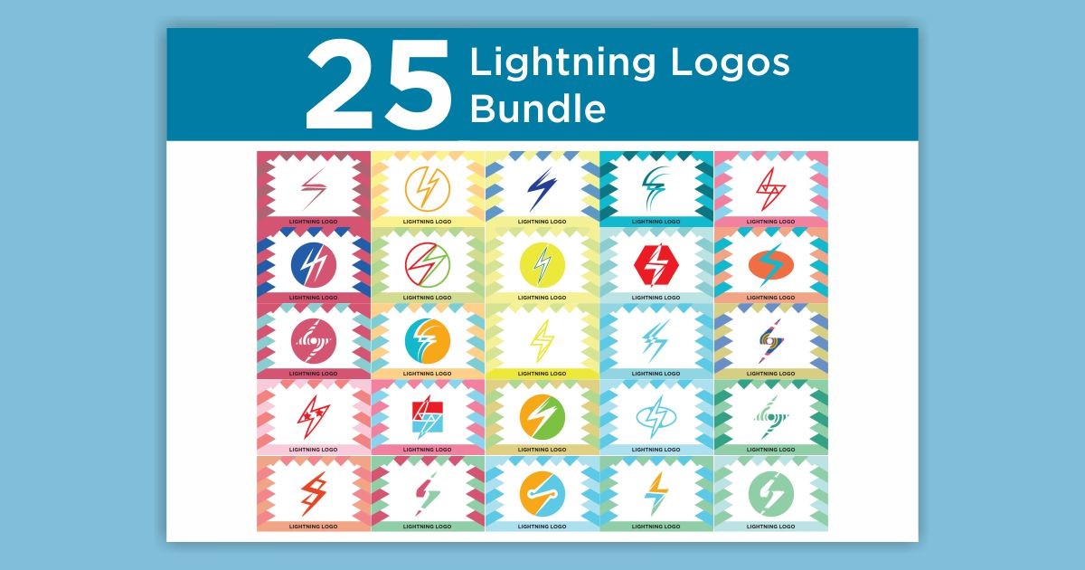 Lightning Logos Bundle 2 Bundle · Creative Fabrica