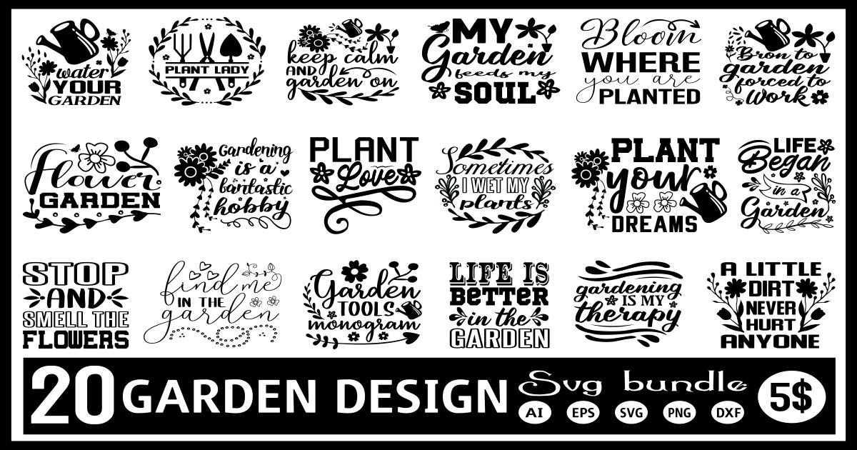 Garden SVG Bundle Bundle · Creative Fabrica