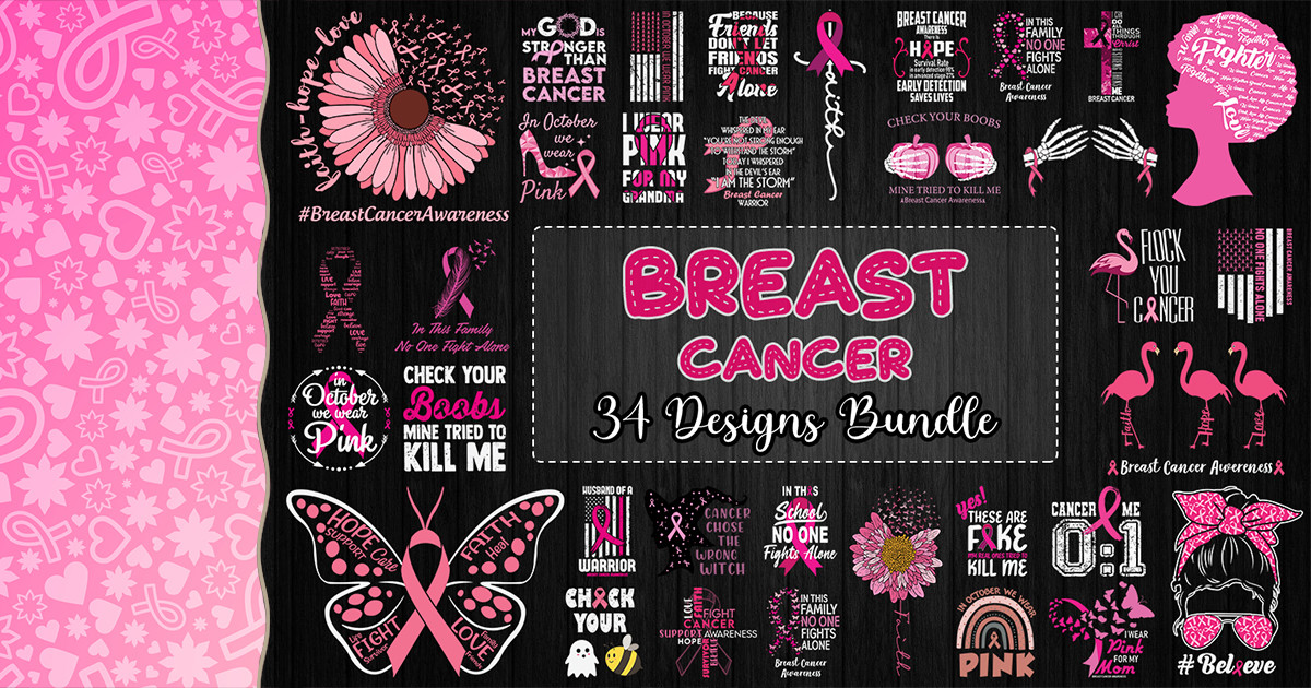 Breast Cancer Bundle Bundle · Creative Fabrica