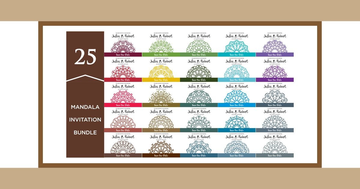 Mandala Invitation Bundle 1 Bundle · Creative Fabrica