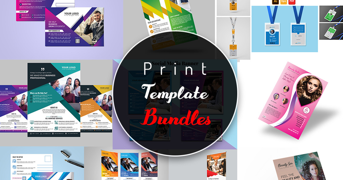 Print Template Bundle Bundle · Creative Fabrica