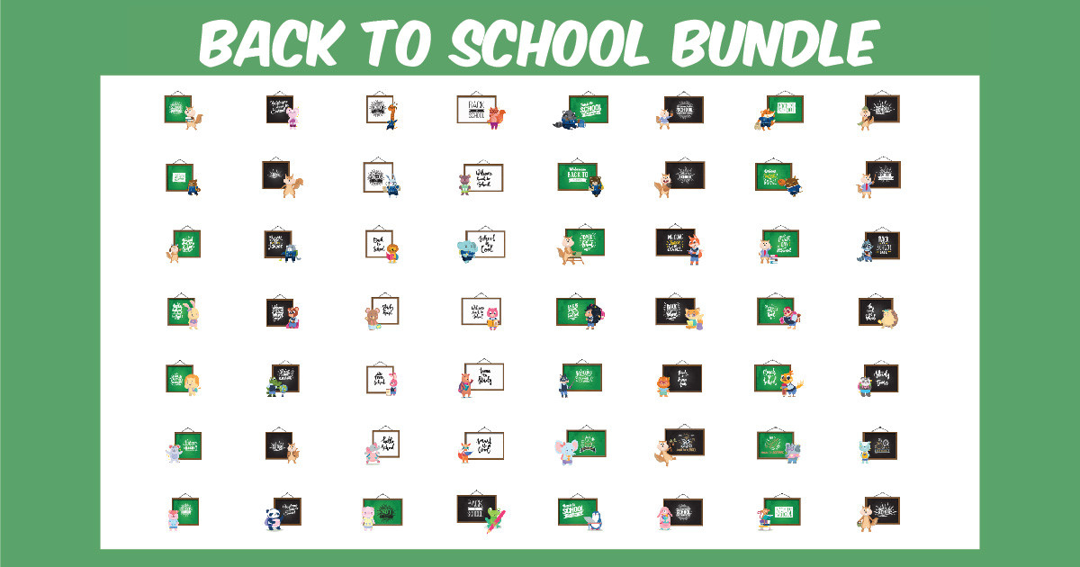 Back to School Animal Bundle Bundle · Creative Fabrica