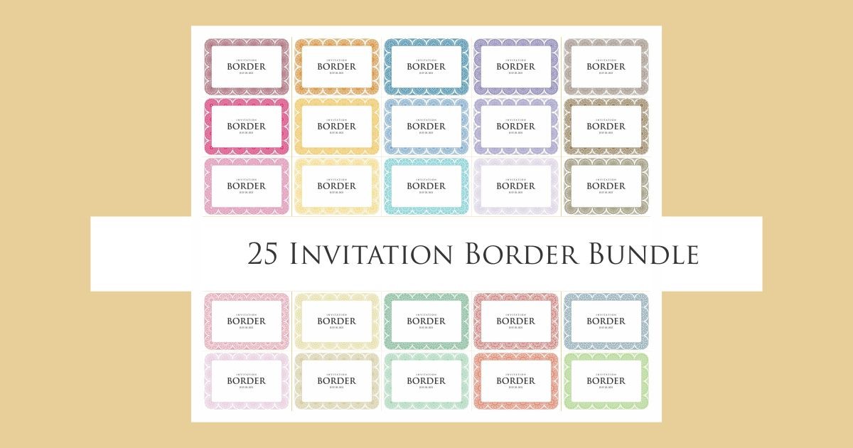 Invitation Border Bundle 1 Bundle · Creative Fabrica