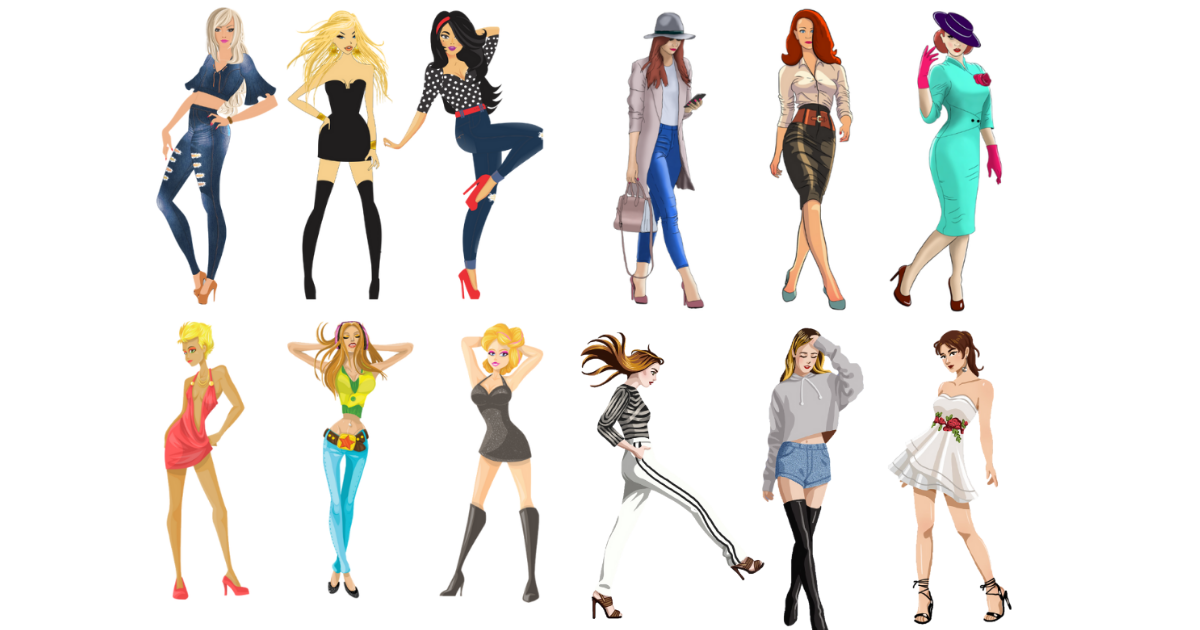 High Fashion Model Graphic Design Bundle Bundle · Creative Fabrica