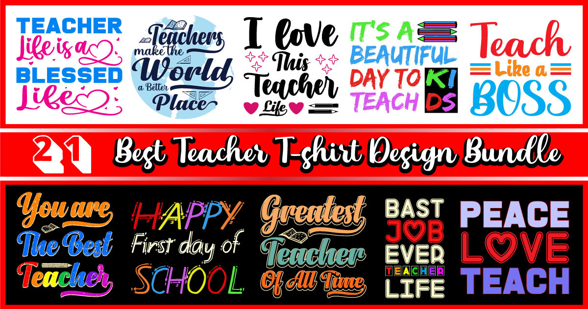 Teacher Quotes T-Shirt Design Bundle Bundle · Creative Fabrica