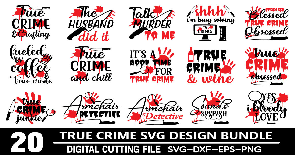 True Crime SVG Bundle Bundle · Creative Fabrica