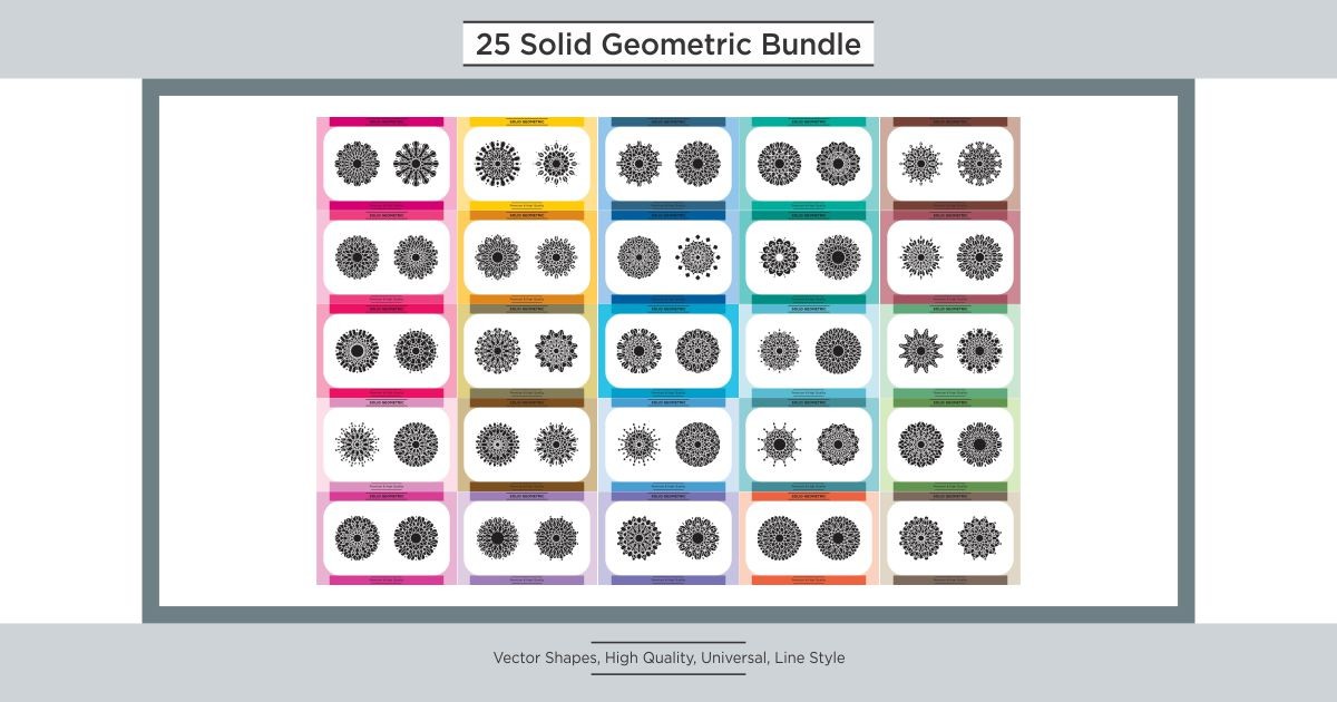 Solid Geometric Bundle 1 Bundle · Creative Fabrica