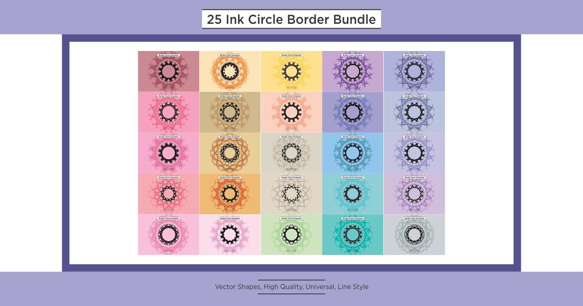 Ink Circle Border Bundle 1 Bundle · Creative Fabrica