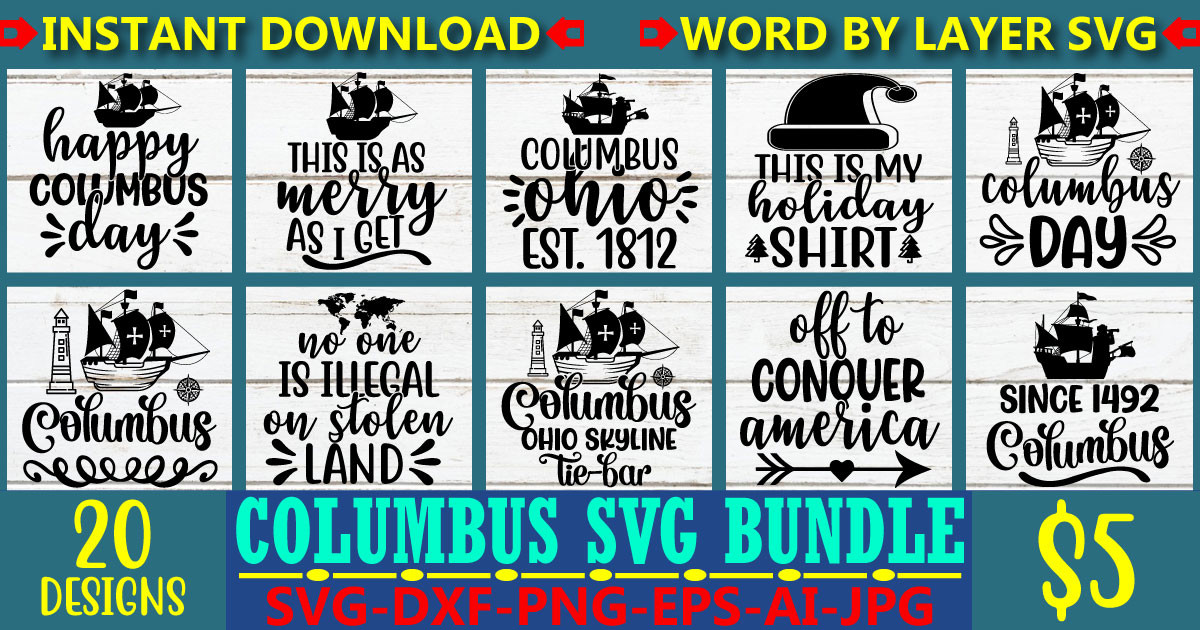 Columbus SVG Bundle Bundle · Creative Fabrica