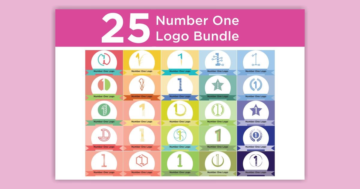 Number One Logo Bundle Bundle · Creative Fabrica