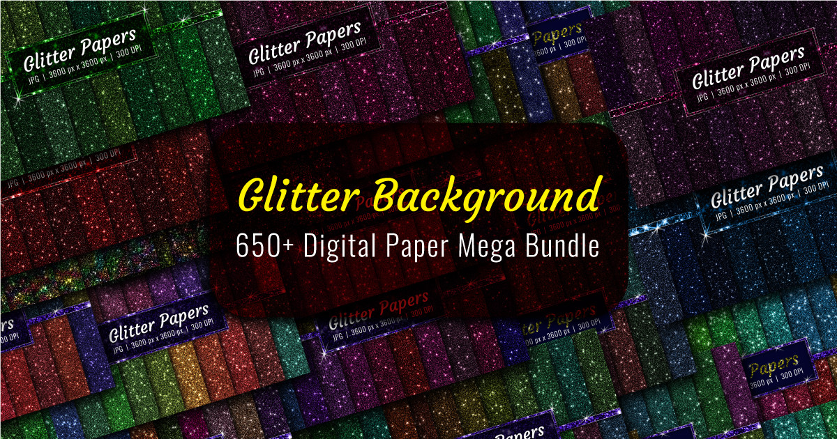 Glitter Digital Papers Mega Bundle Bundle · Creative Fabrica