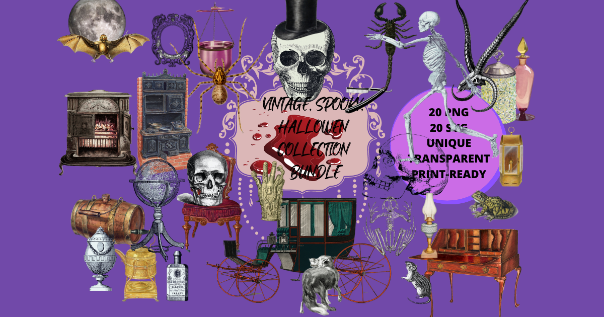 Vintage Spooky Halloween Bundle Bundle · Creative Fabrica