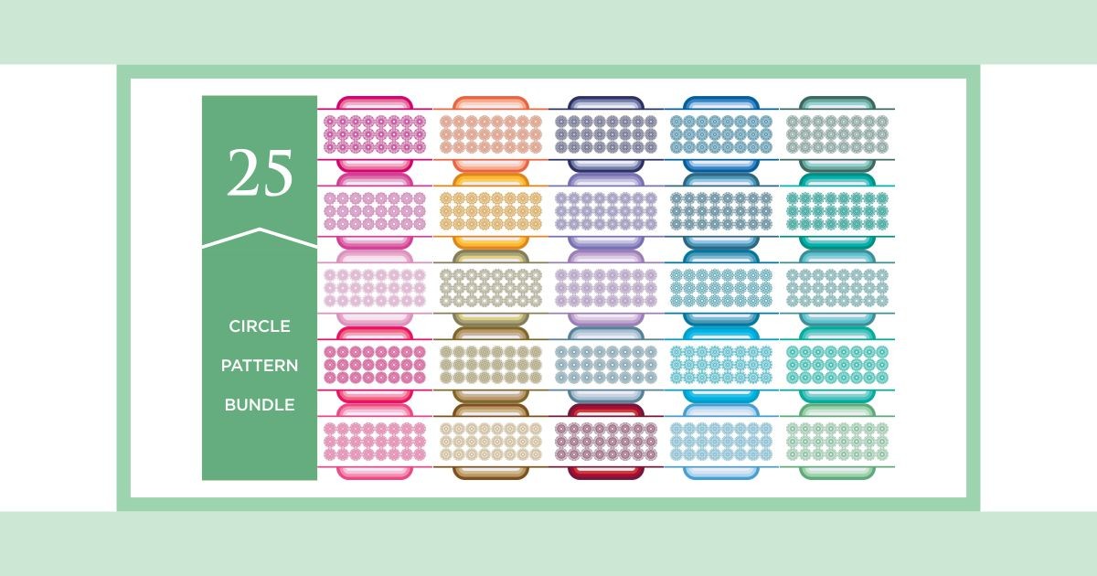 Circle Pattern Bundle 4 Bundle · Creative Fabrica