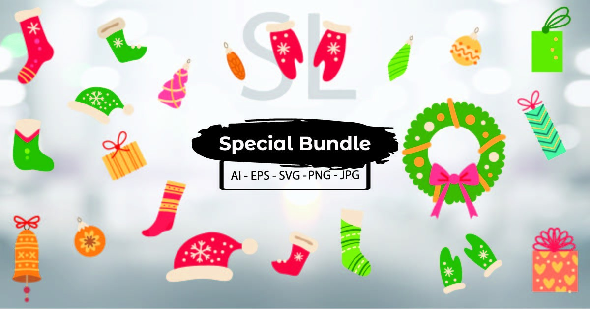 Christmas Decorations Bundle Bundle · Creative Fabrica