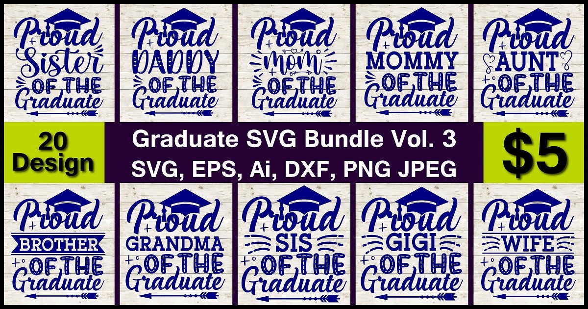 Graduate SVG Bundle Vol. 3 Bundle · Creative Fabrica