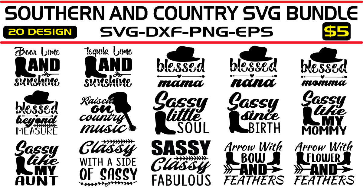 Southern and Country SVG Bundle Bundle · Creative Fabrica