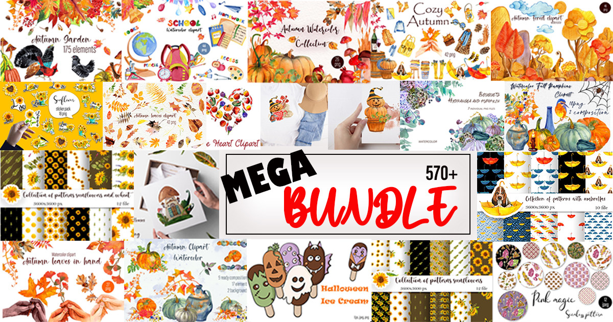 Autumn Cliparts Mega Bundle Bundle · Creative Fabrica
