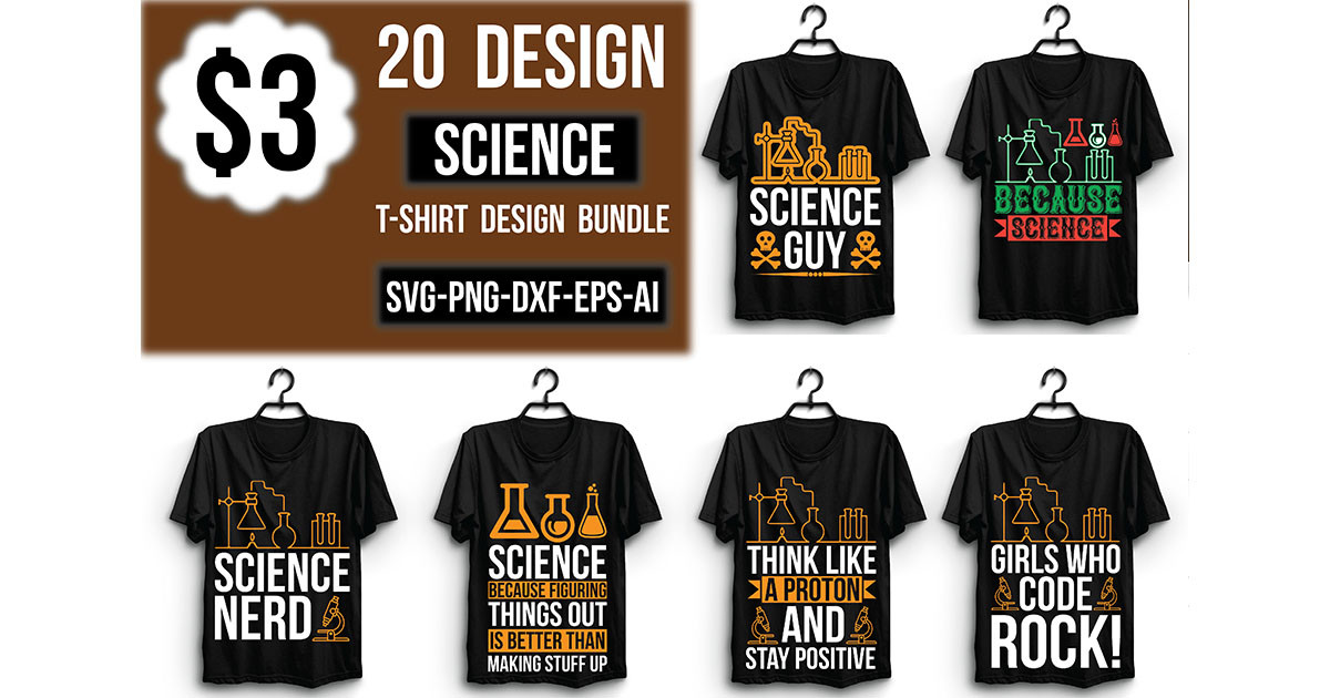Science T-Shirt Design Bundle Bundle · Creative Fabrica