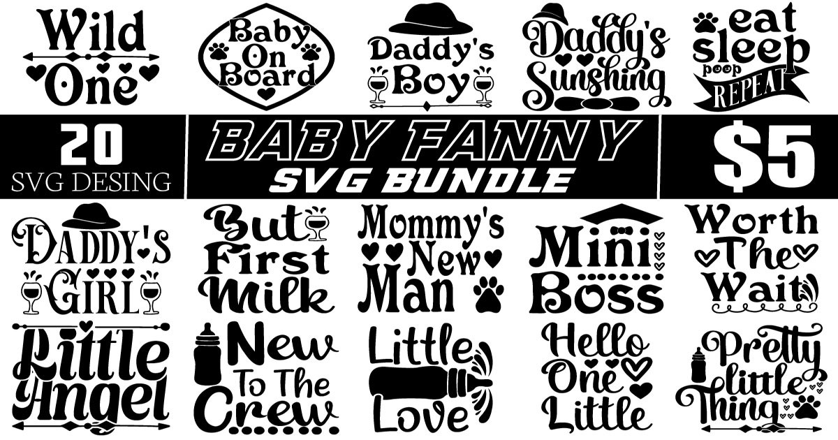 Baby Fanny SVG Bundle Bundle · Creative Fabrica