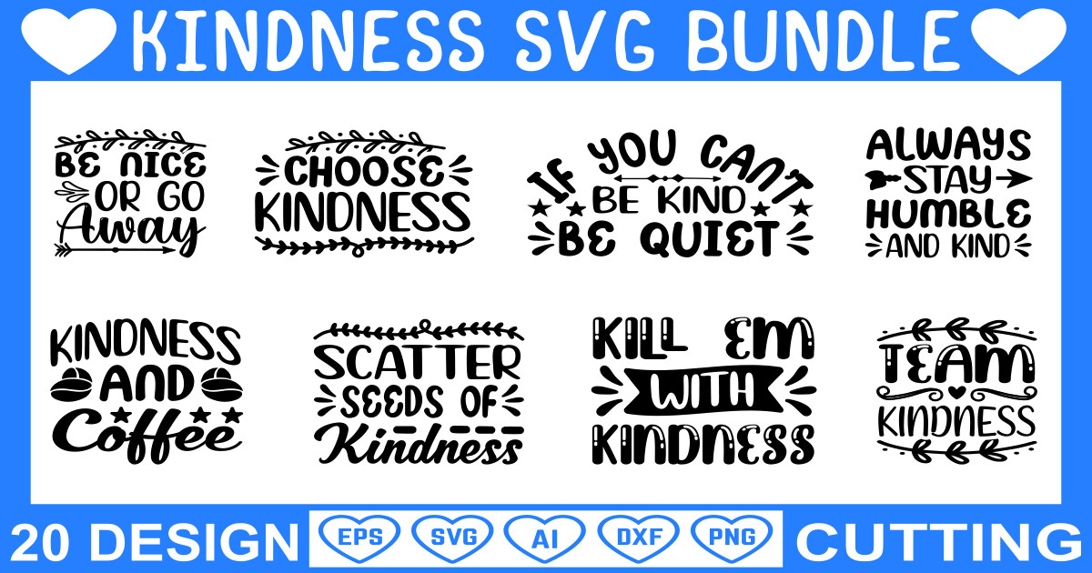 Kindness SVG Bundle Bundle · Creative Fabrica
