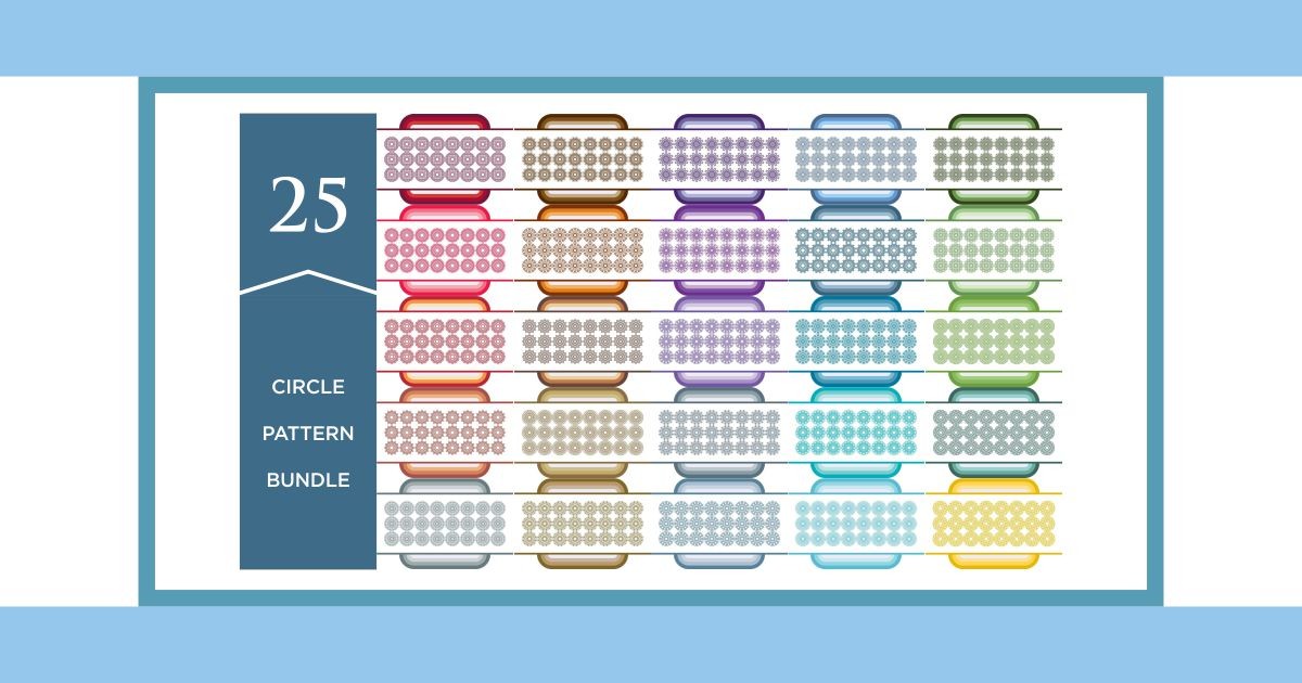 Circle Pattern Bundle 5 Bundle · Creative Fabrica