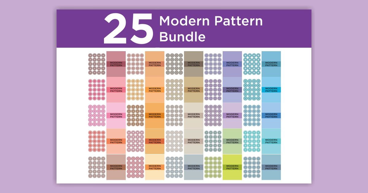 Modern Pattern Bundle 4 Bundle · Creative Fabrica