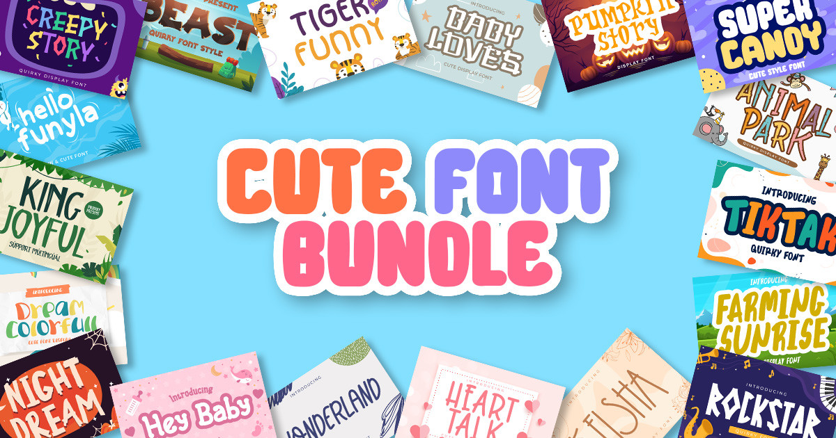 Cute Font Bundle Bundle · Creative Fabrica