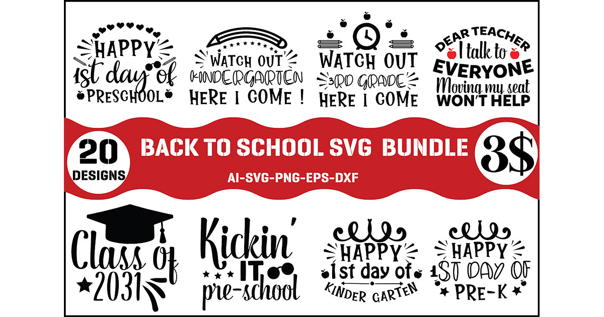 Back to School SVG Bundle Bundle · Creative Fabrica
