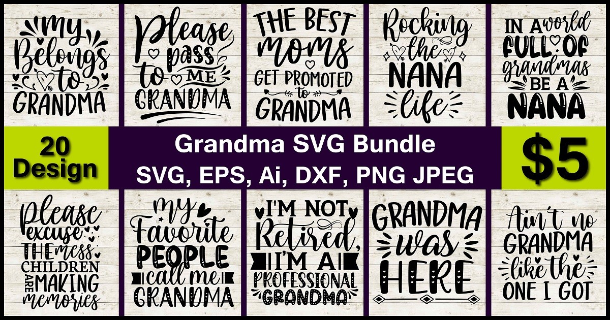 Grandma SVG Bundle Bundle · Creative Fabrica