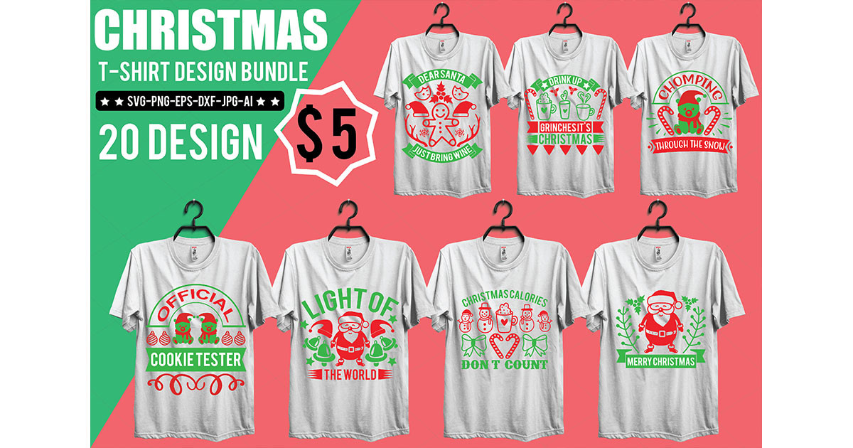 Christmas T-Shirt Design Bundle Bundle · Creative Fabrica