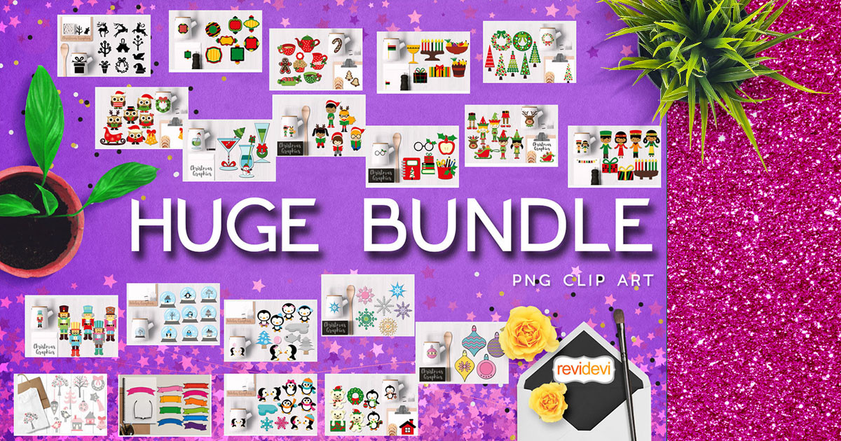 Christmas Clipart Huge Bundle Bundle · Creative Fabrica