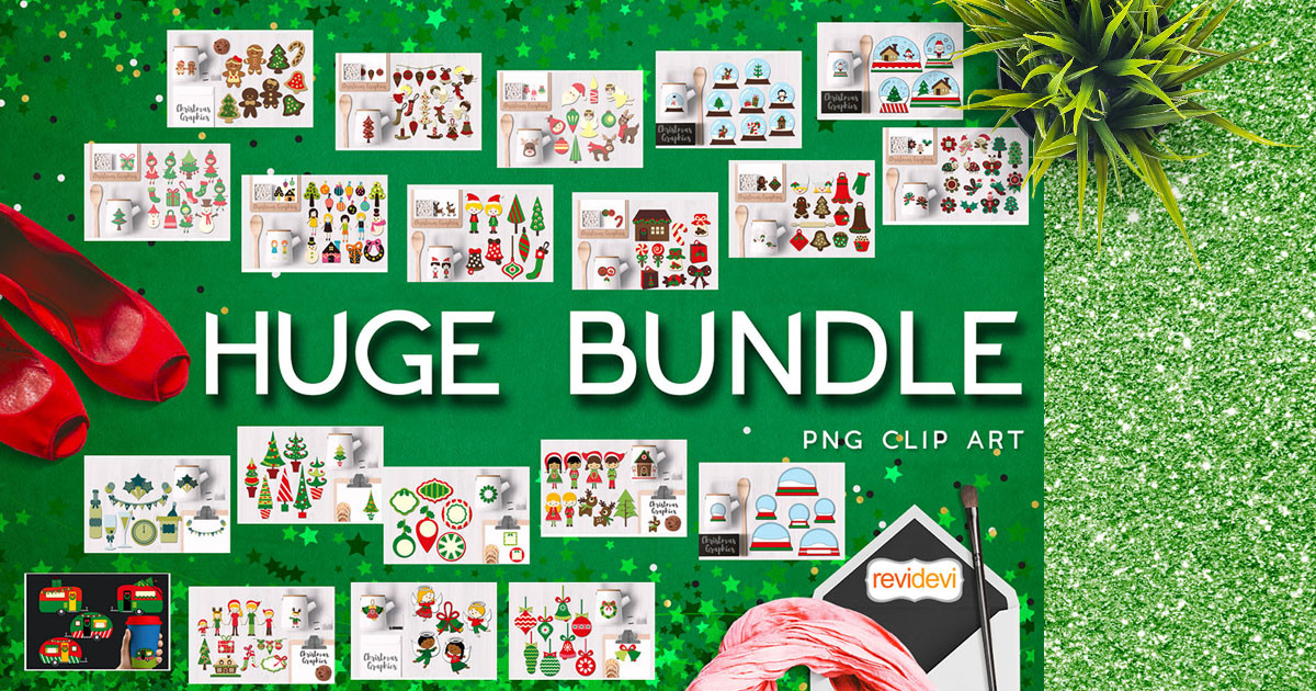 Christmas Illustrations Huge Bundle Bundle · Creative Fabrica
