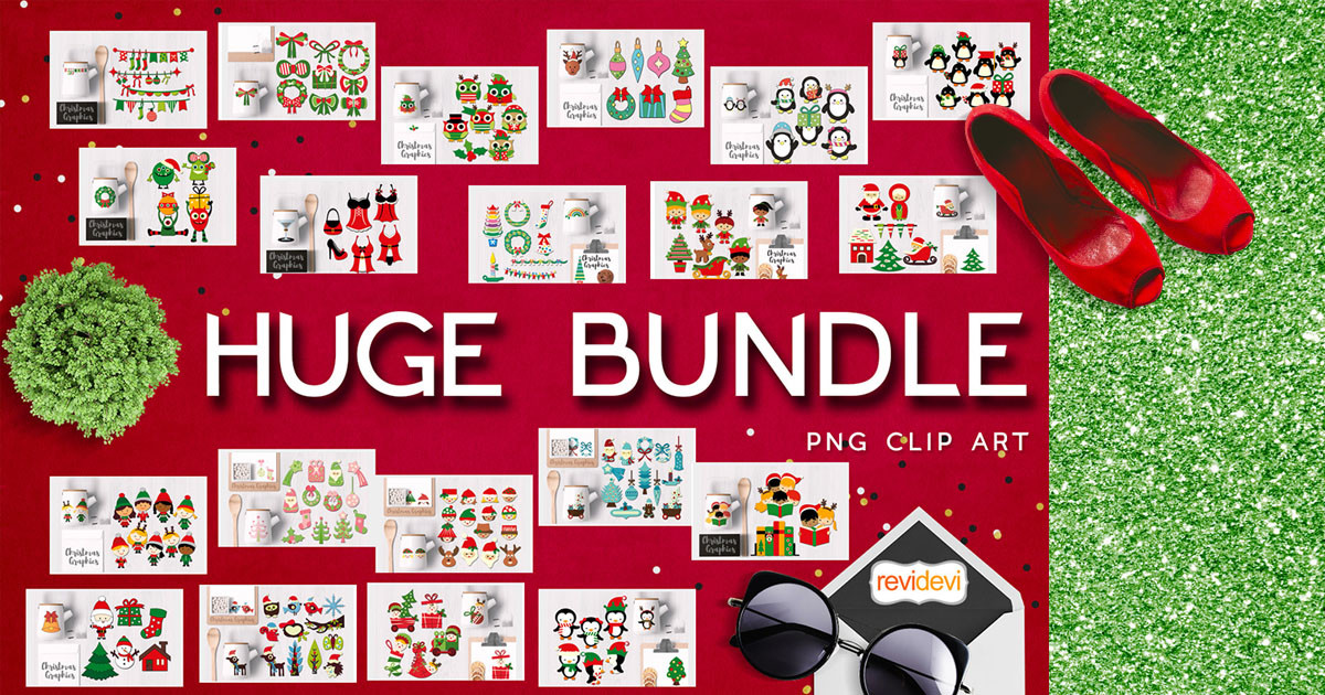 Christmas Clipart Huge Bundle Bundle · Creative Fabrica