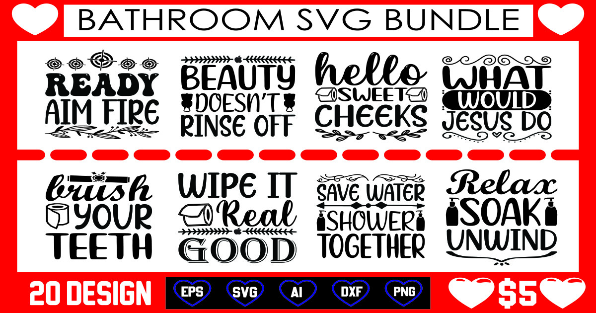 Bathroom SVG Bundle Bundle · Creative Fabrica