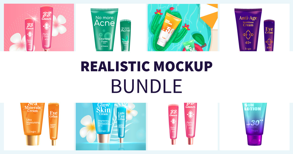 Realistic Mockup Bundle Bundle · Creative Fabrica