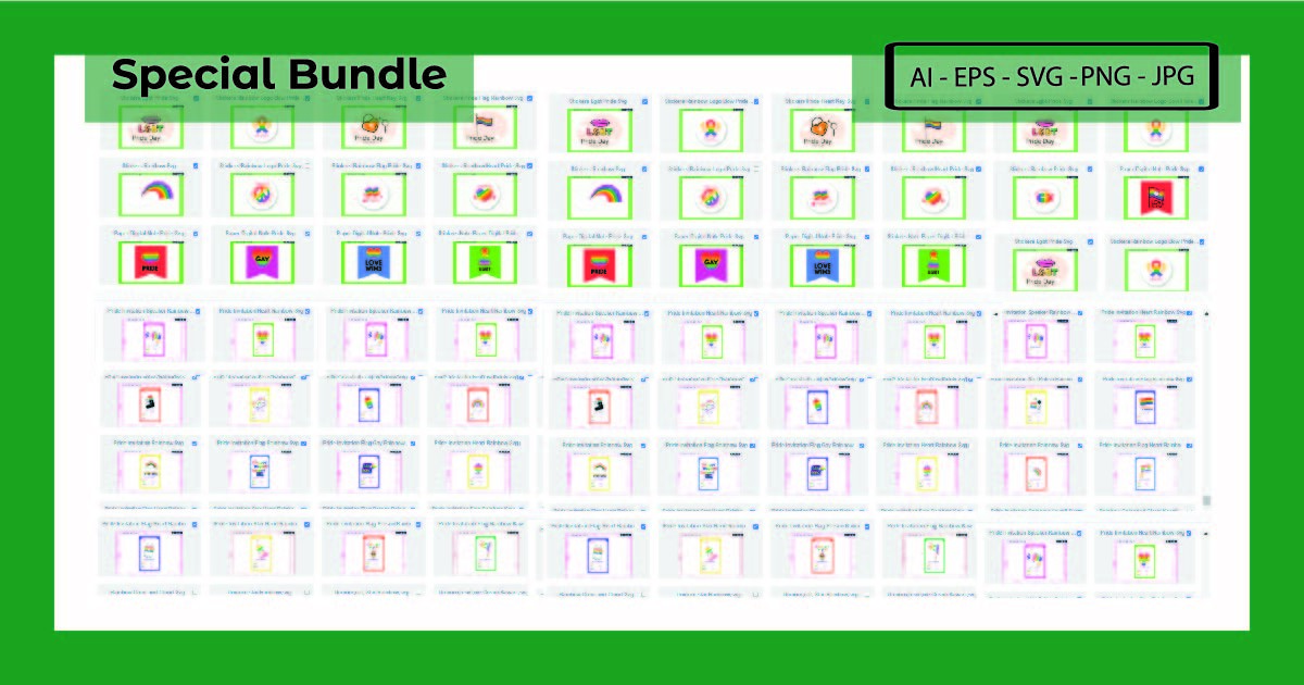 Paper Digital Note Pride Bundle Bundle · Creative Fabrica