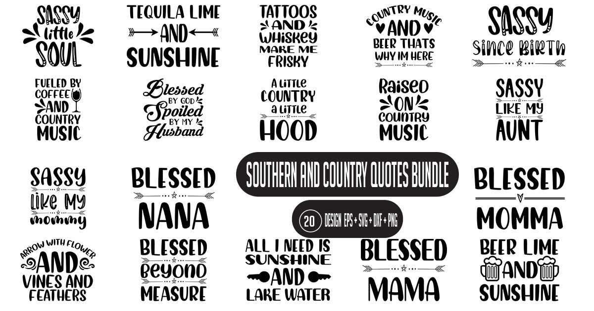 Southern and Country SVG Bundle Bundle · Creative Fabrica