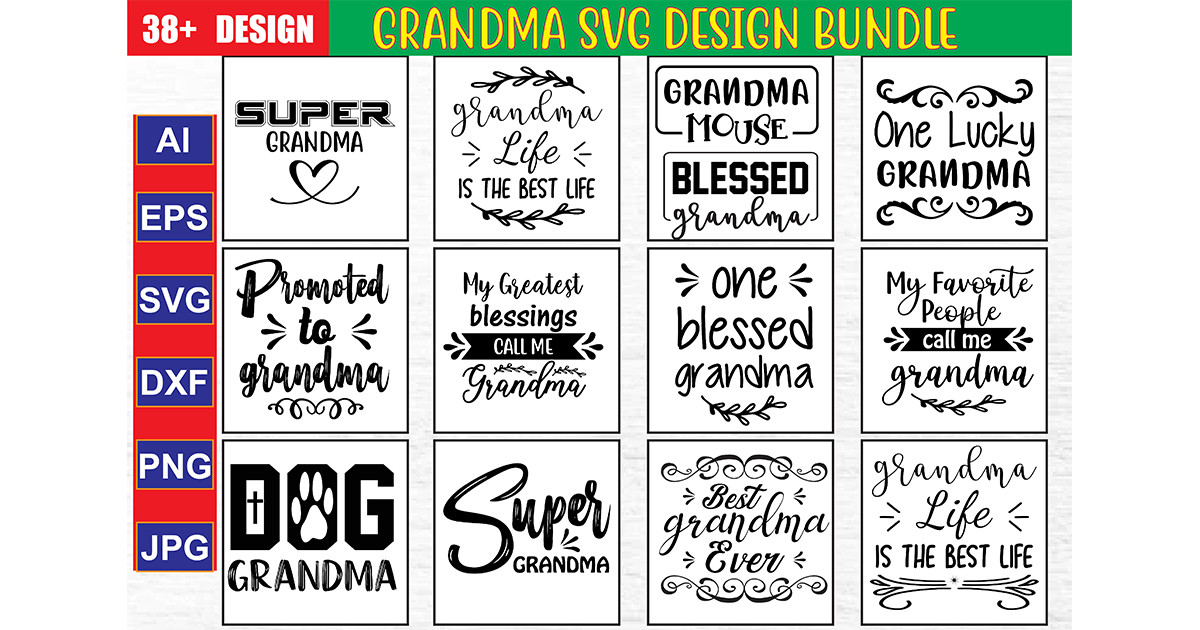 Grandma SVG Design Bundle Bundle · Creative Fabrica