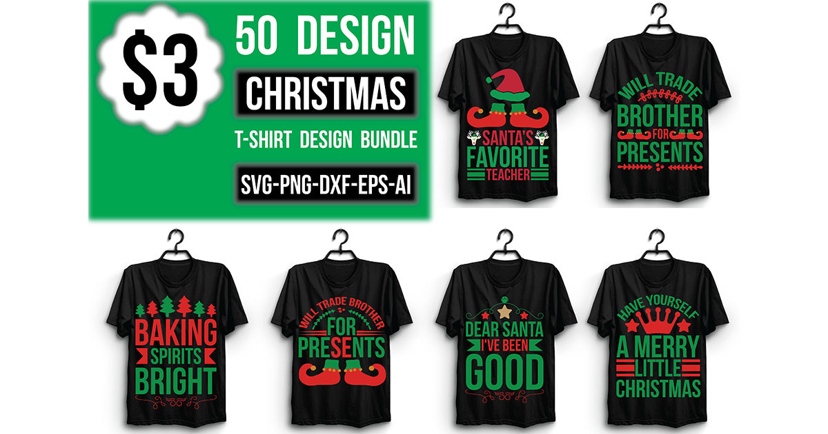 Christmas T-Shirt Design Bundle Bundle · Creative Fabrica
