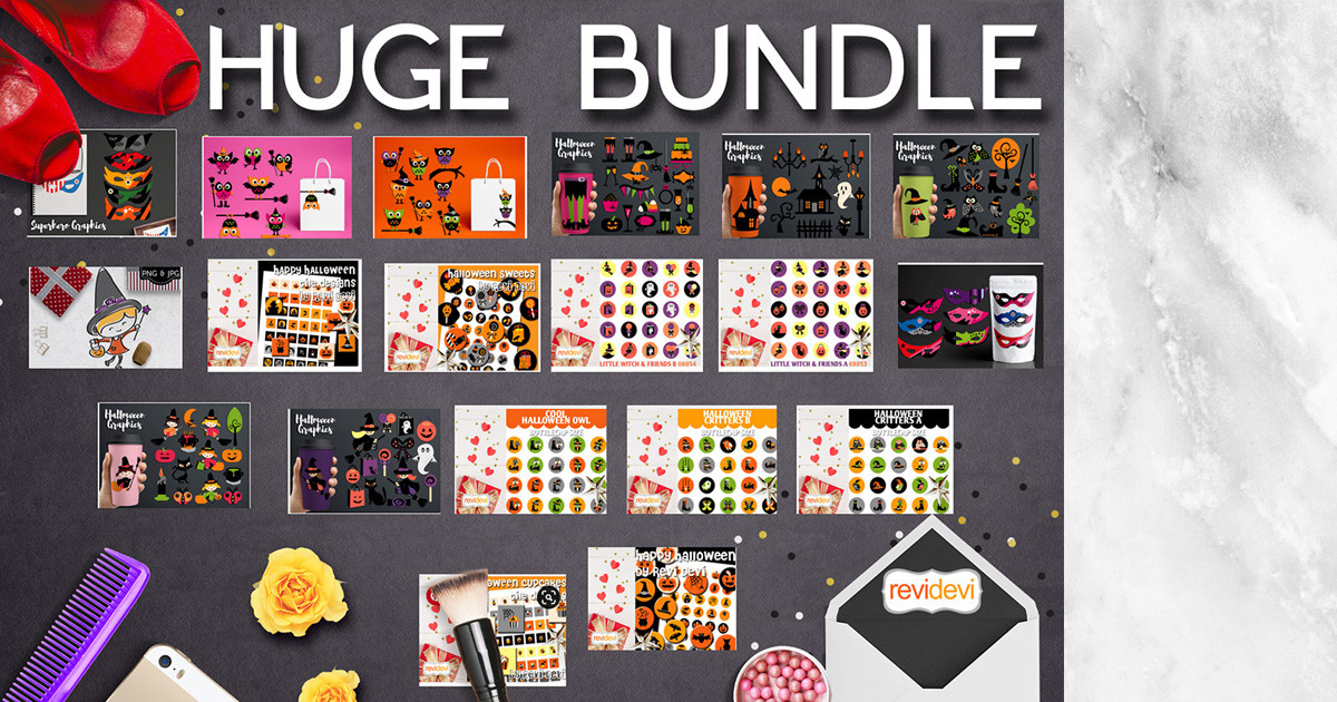 Halloween Printable and Clipart Bundle Bundle · Creative Fabrica