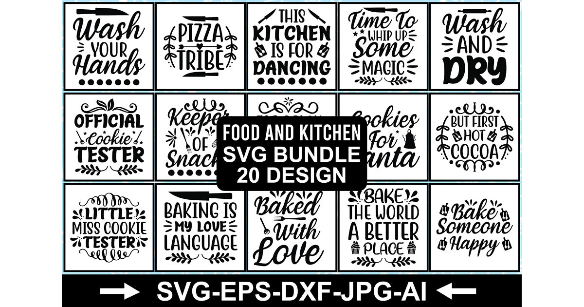 Food and Kitchen SVG Bundle Bundle · Creative Fabrica