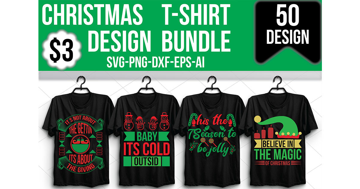 Christmas T-Shirt Design Bundle Bundle · Creative Fabrica