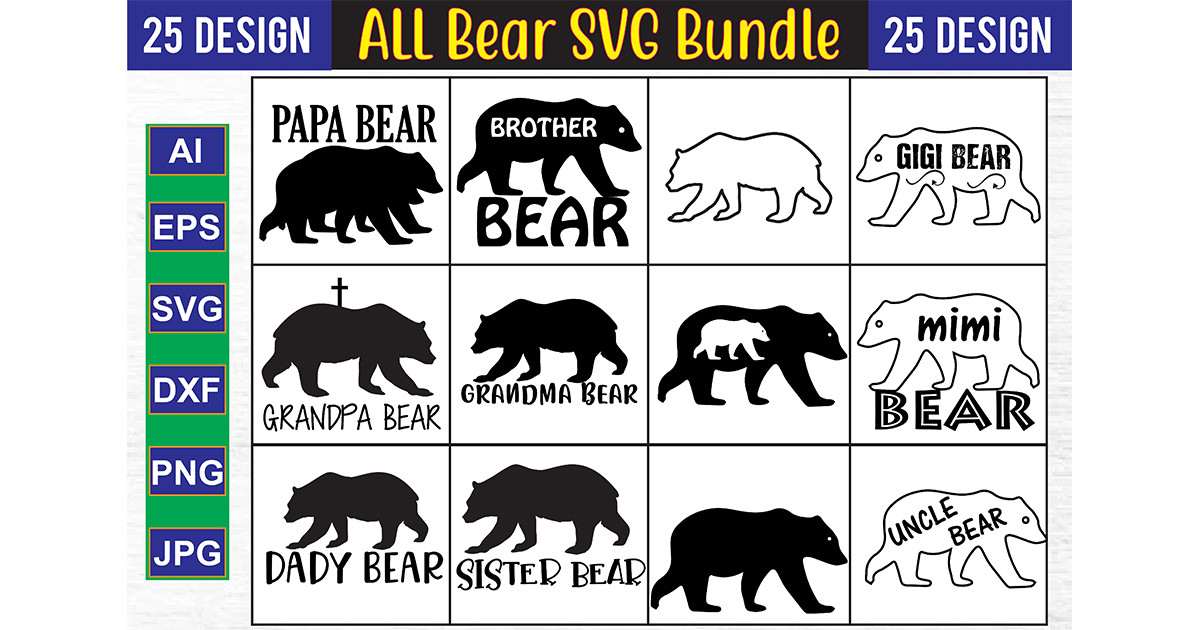 Bear SVG Bundle Bundle · Creative Fabrica