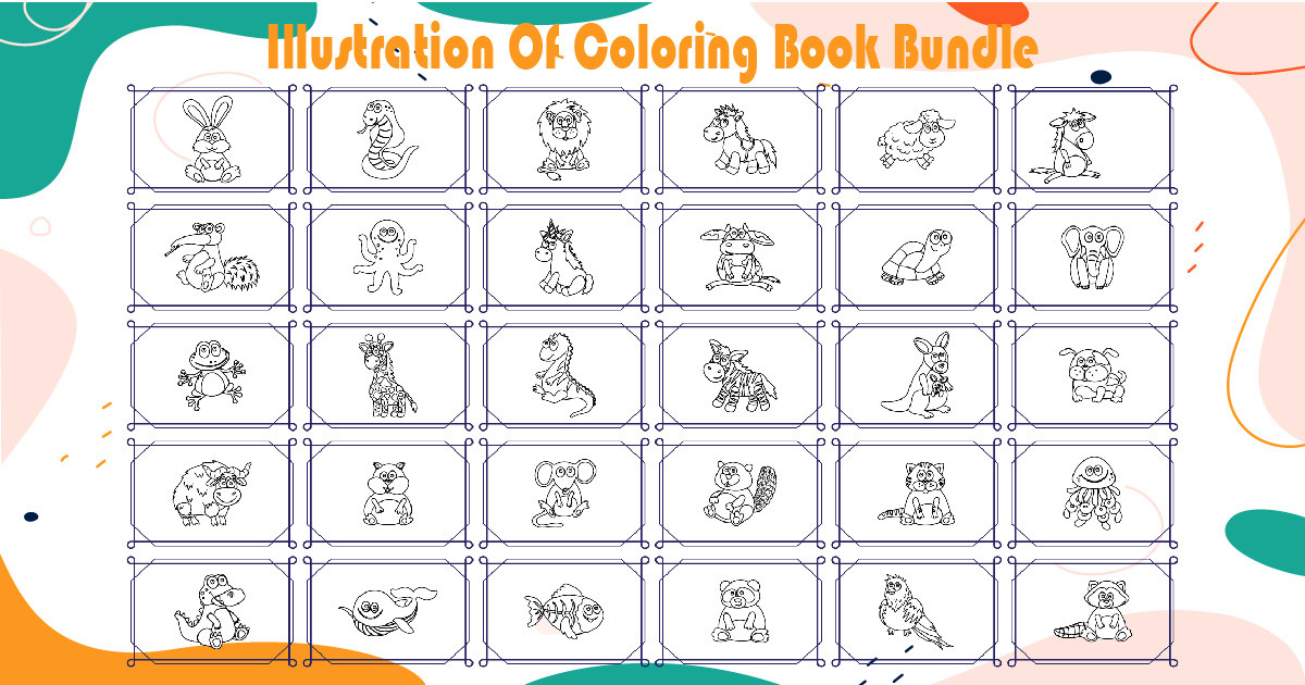 Illustration of Coloring Book Bundle Bundle · Creative Fabrica