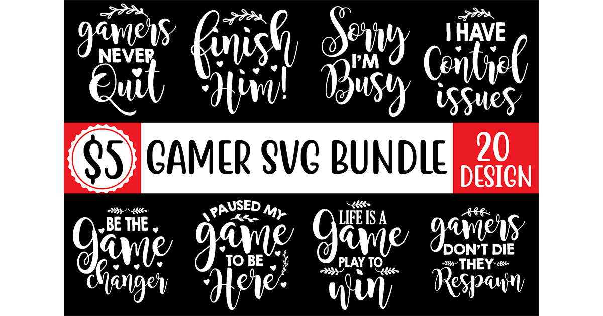 Gamer SVG Bundle Bundle · Creative Fabrica